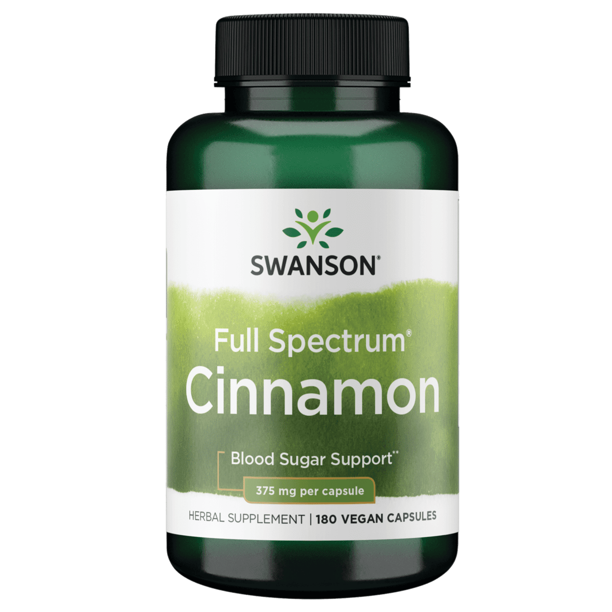 Swanson Full Spectrum Cinnamon Bark Capsules, 375 mg, 180 Count ...