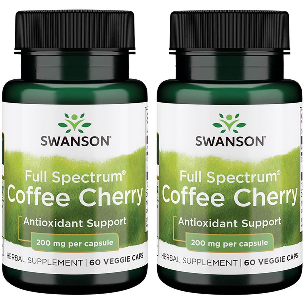 Swanson Full Spectrum Coffee Cherry 200 mg 60 Veg Caps 2 Pack - Walmart.com