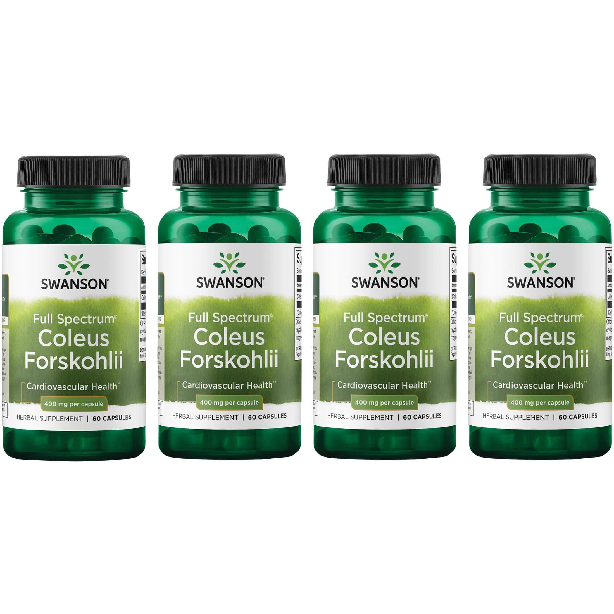Swanson Full Spectrum Coleus Forskohlii 400 mg 60 Caps 4 Pack - Walmart.com