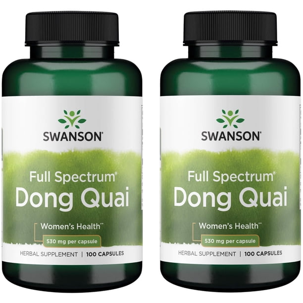 Swanson Full Spectrum Dong Quai 530 mg 100 Caps 2 Pack - Walmart ...