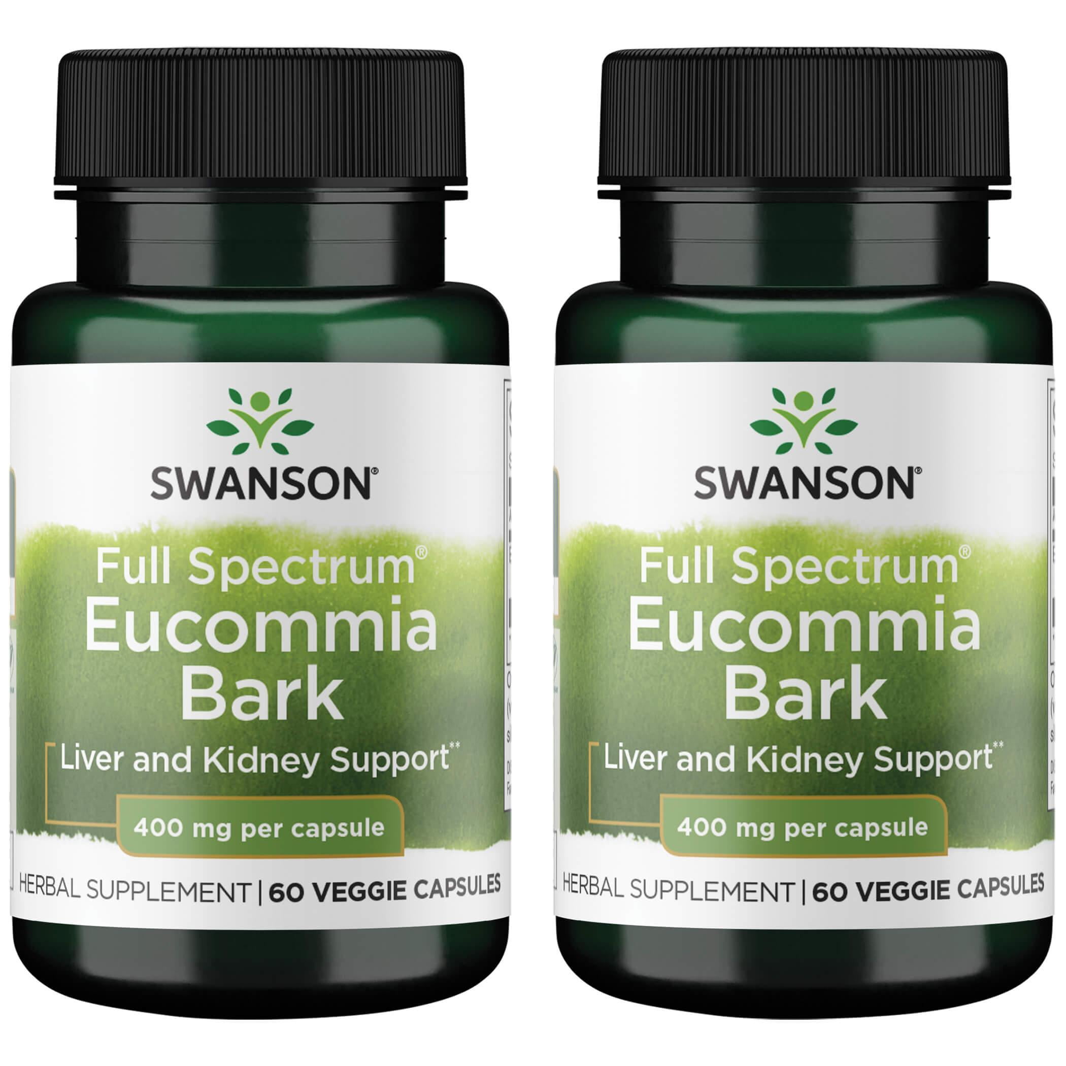 Swanson Full Spectrum Eucommia Bark 400 mg 60 Veg Caps (2 Pack ...