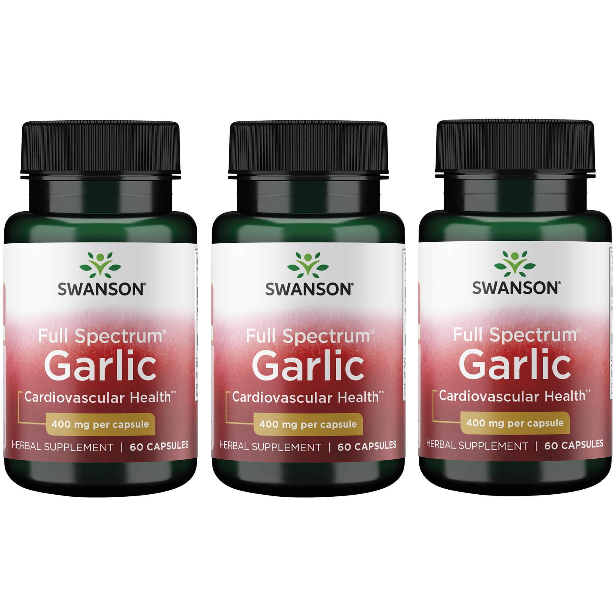 Swanson Full Spectrum Garlic 400 mg 60 Caps 3 Pack - Walmart.com