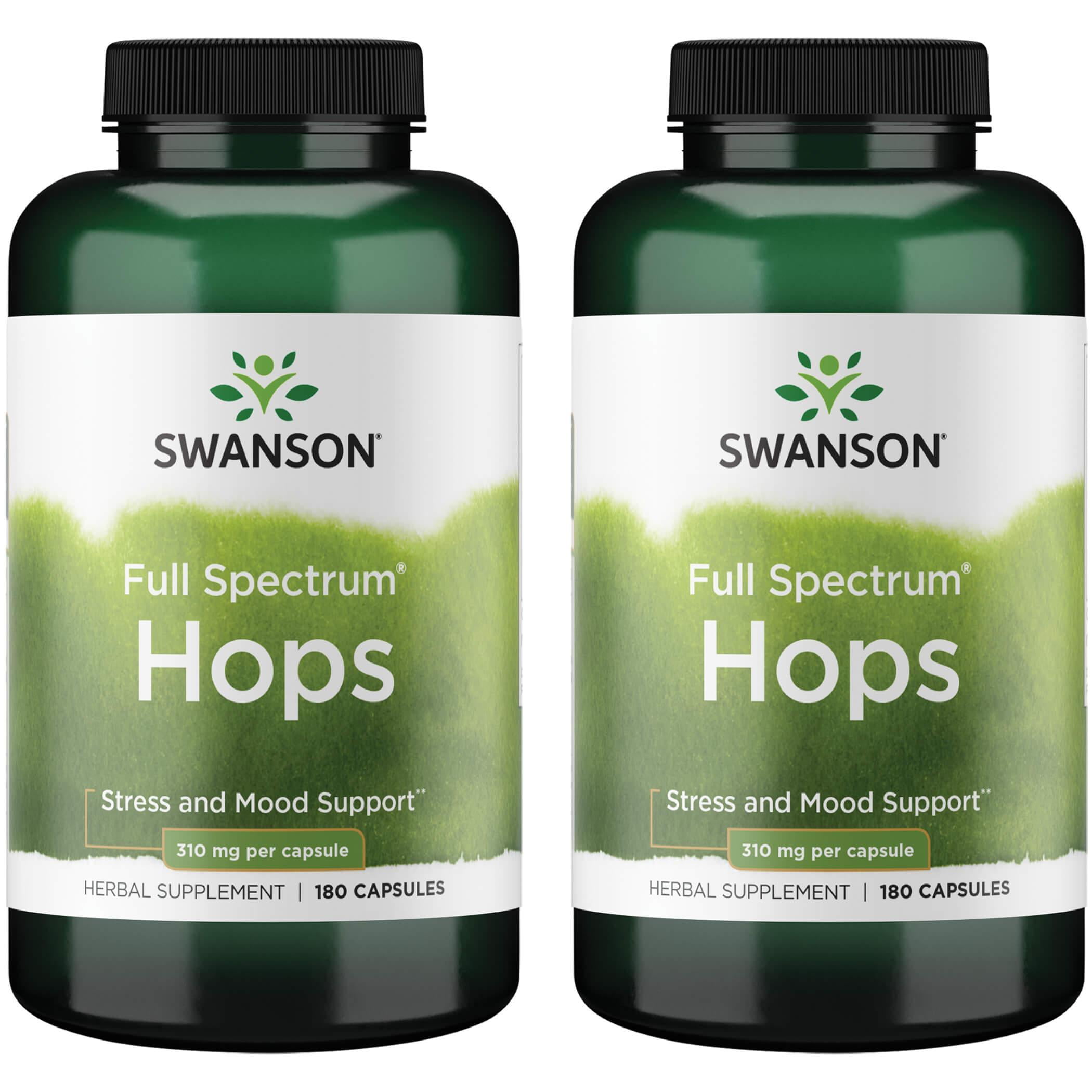 Swanson Full Spectrum Hops 310 mg 180 Caps 2 Pack - Walmart.com