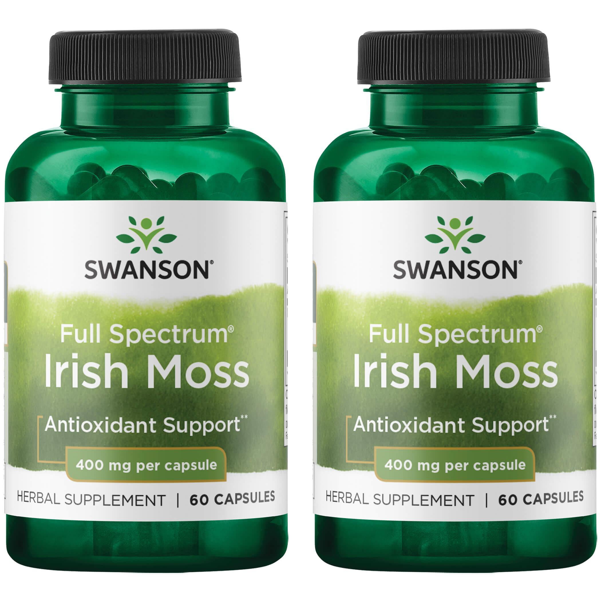 Swanson Full Spectrum Irish Moss 400 mg 60 Caps 2 Pack - Walmart.com
