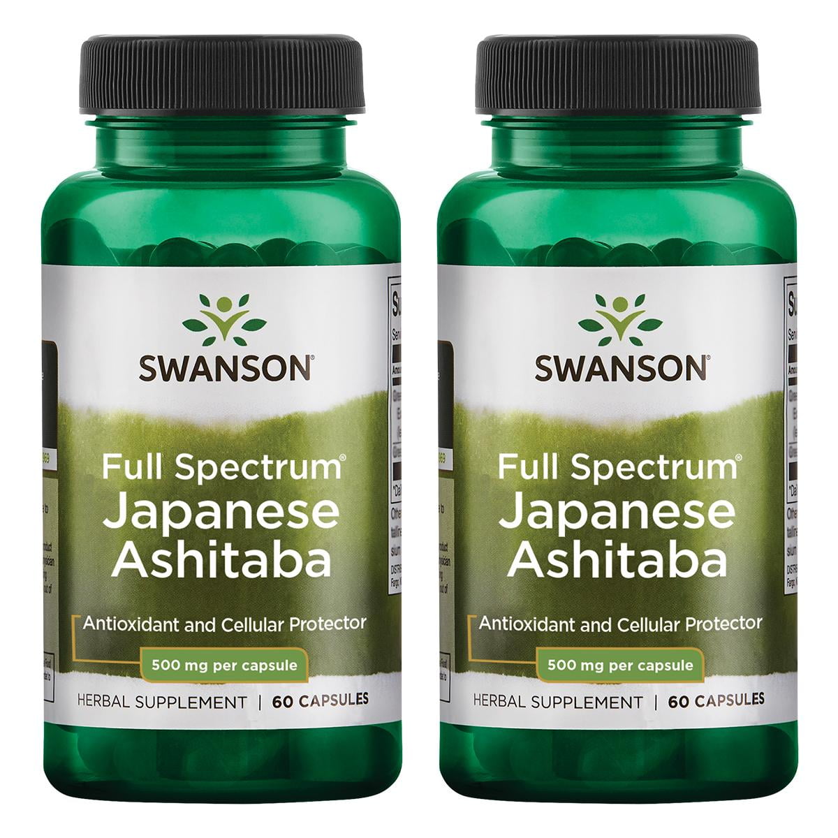 Swanson Full Spectrum Japanese Ashitaba 500 mg 60 Caps 2 Pack - Walmart.com