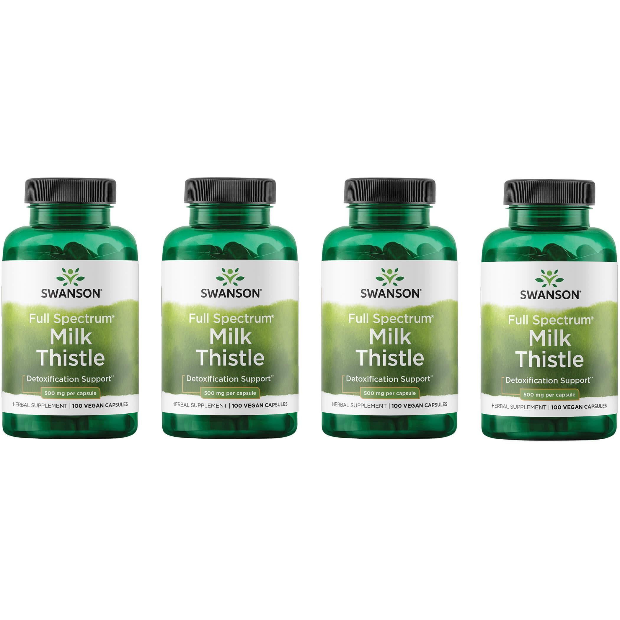 Swanson Full Spectrum Milk Thistle Supplement, 500 mg, 100 Capsules ...