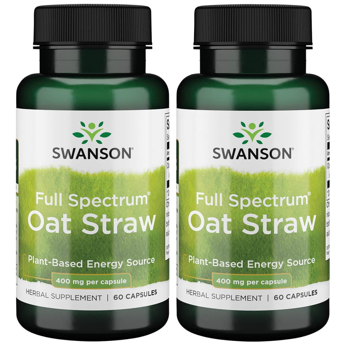 Swanson Full Spectrum Oat Straw 400 mg 60 Caps 2 Pack - Walmart.com