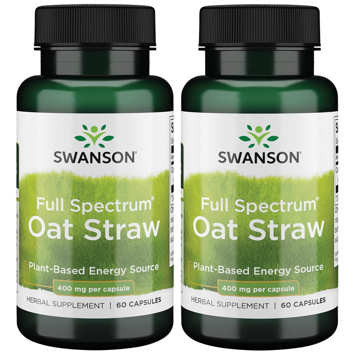 Swanson Full Spectrum Oat Straw 400 mg 60 Caps 2 Pack - Walmart.com
