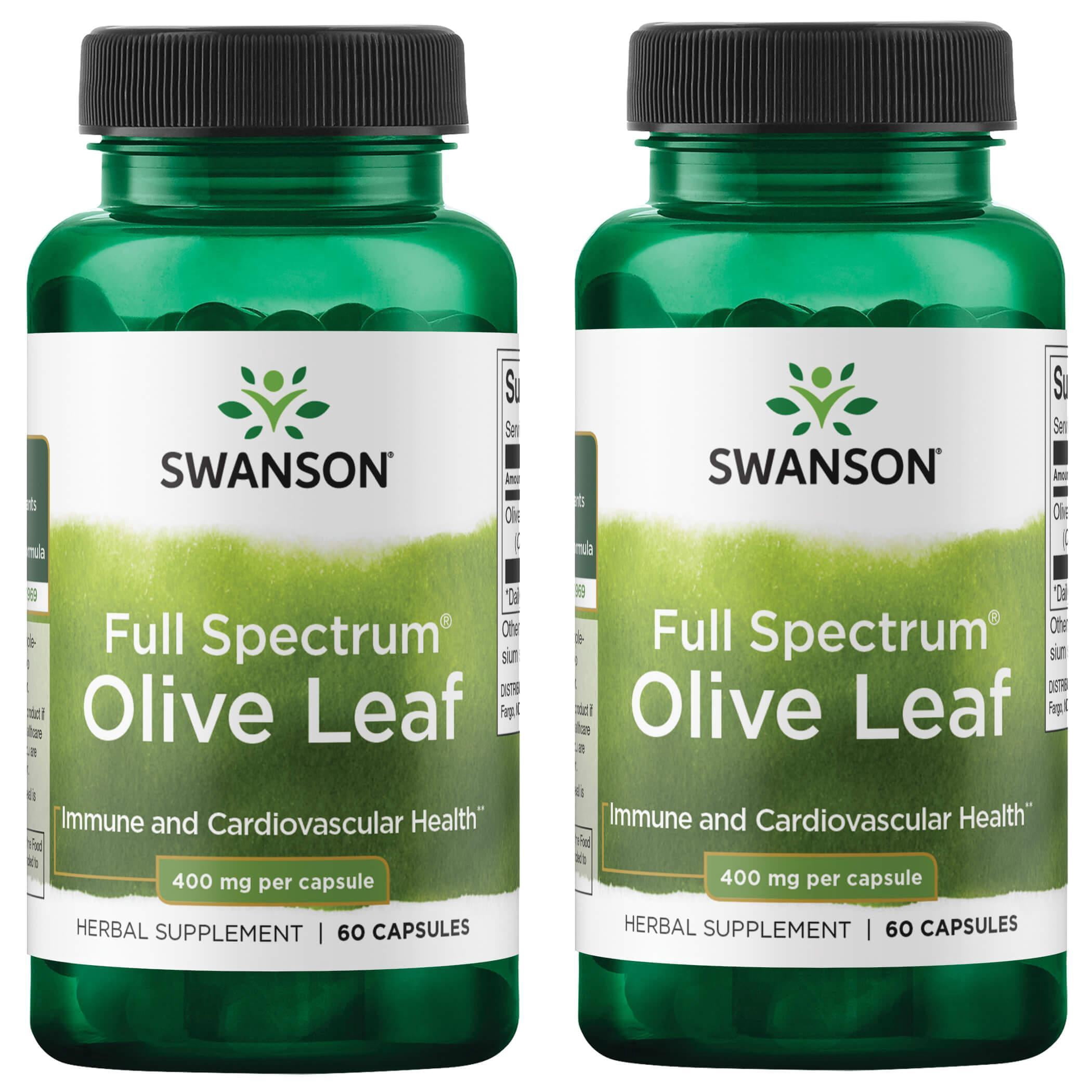 Swanson Antioxidant Plant Supplement, Full Spectrum Olive Leaf 400mg ...