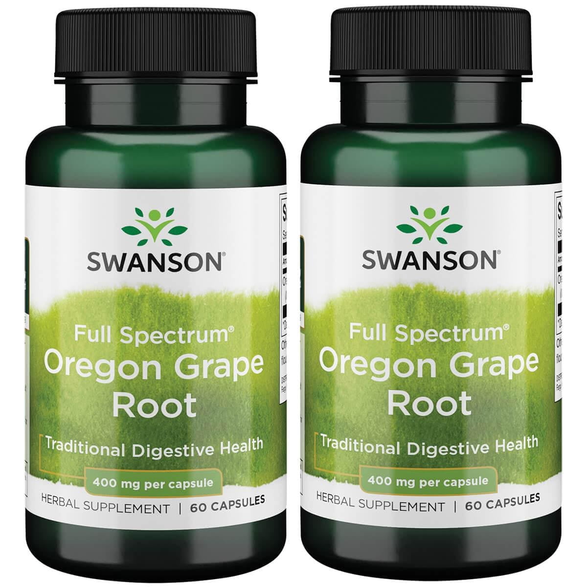 Swanson Full Spectrum Oregon Grape Root 400 mg 60 Caps 2 Pack - Walmart.com