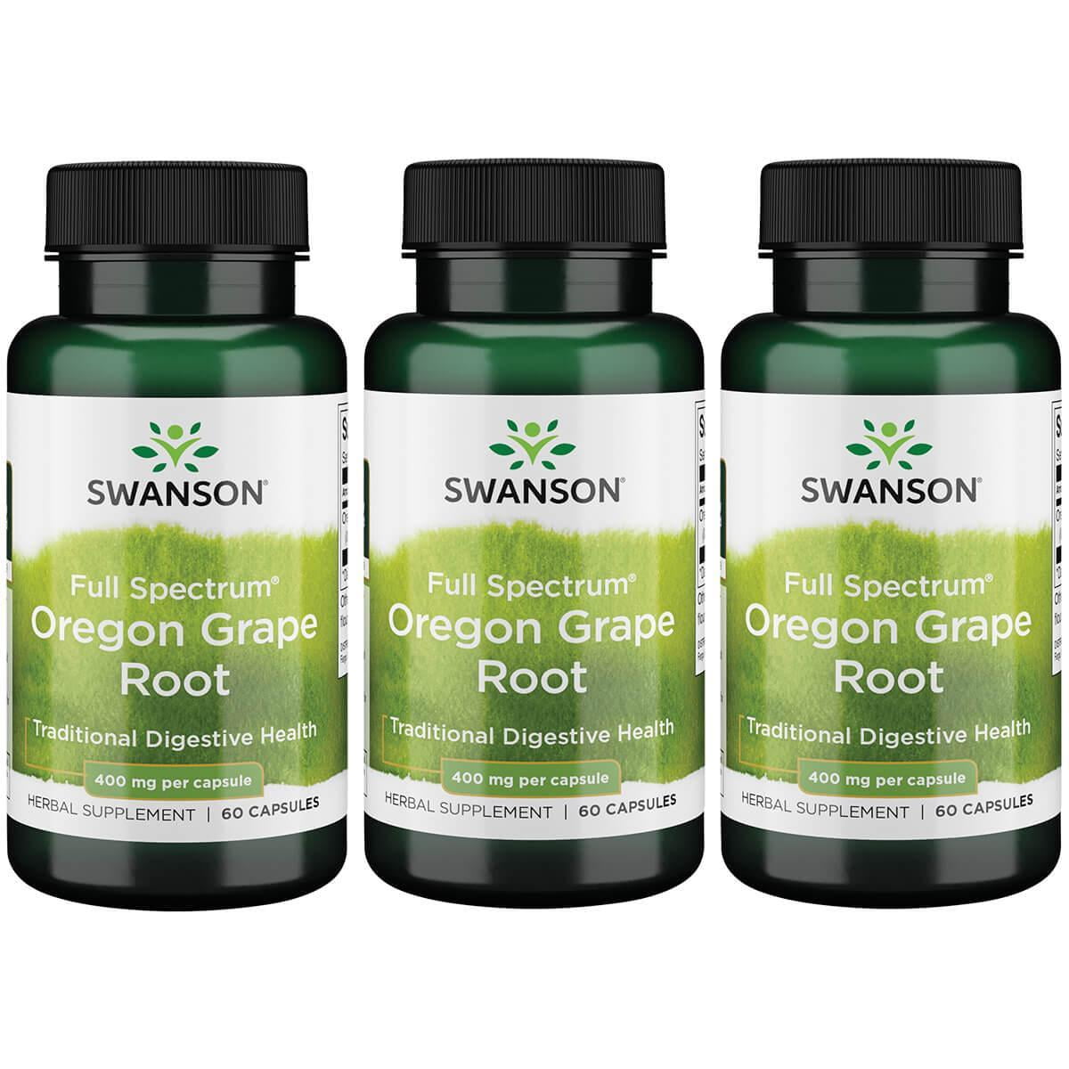 Swanson Full Spectrum Oregon Grape Root 400 mg 60 Caps 3 Pack - Walmart.com