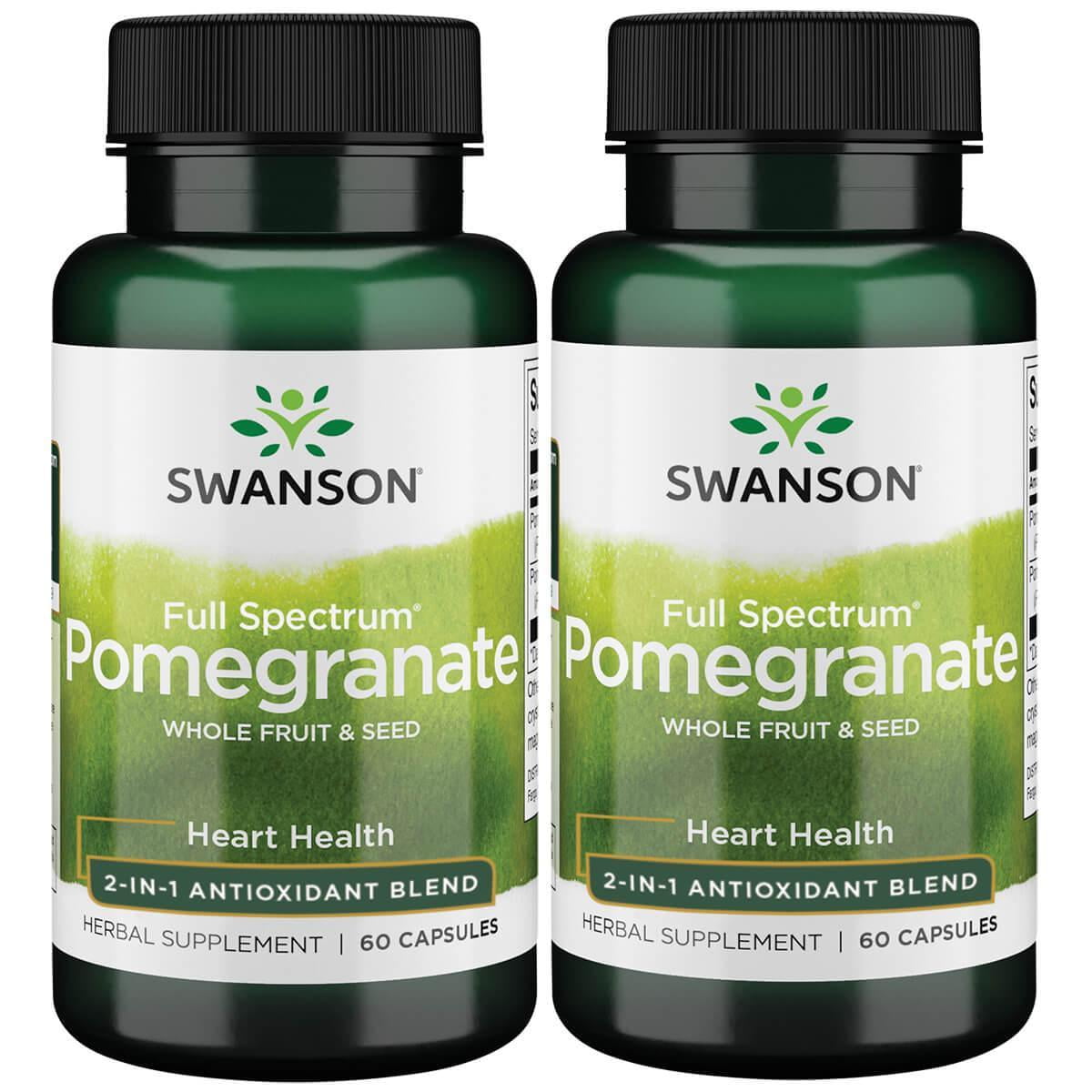 Swanson Healthy Benefit Pomegranate Whole Fruit & Seed Capsules, 60 ...