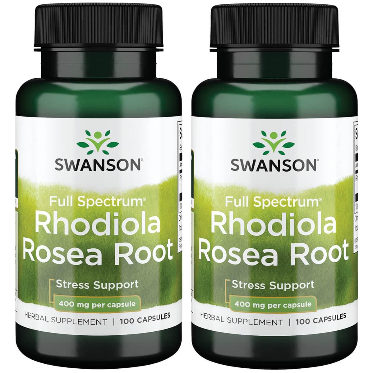 Swanson Full Spectrum Rhodiola Rosea Root, Helps Maintain Healthy Energy & Stress Levels, 400 mg ...