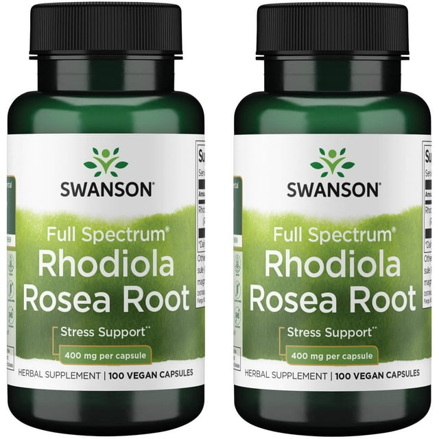 Swanson Full Spectrum Rhodiola Rosea Root Supplement, Energy & Stress ...