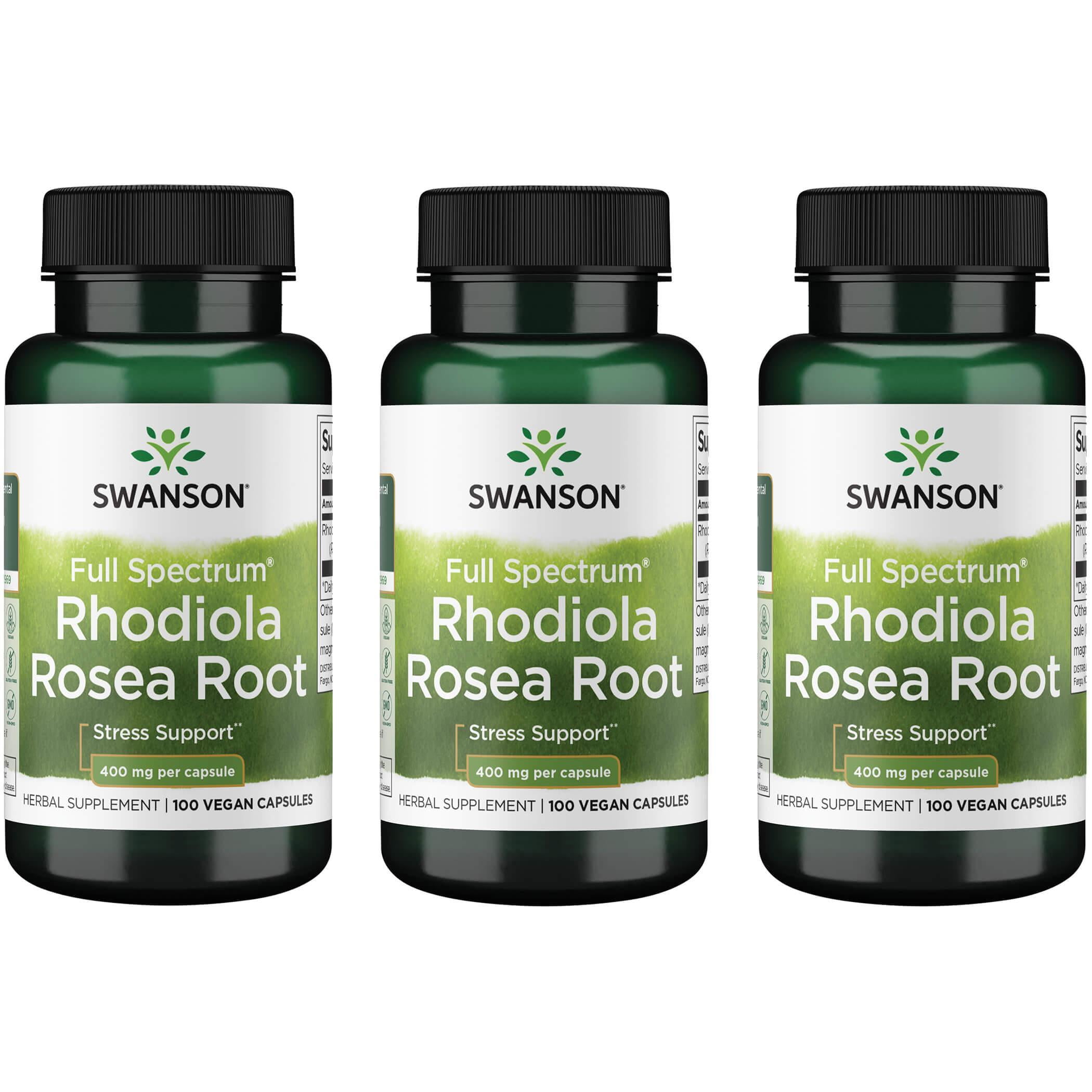 Swanson Premium Rhodiola Rosea Root, Adaptogen for Stress & Energy, 400 ...