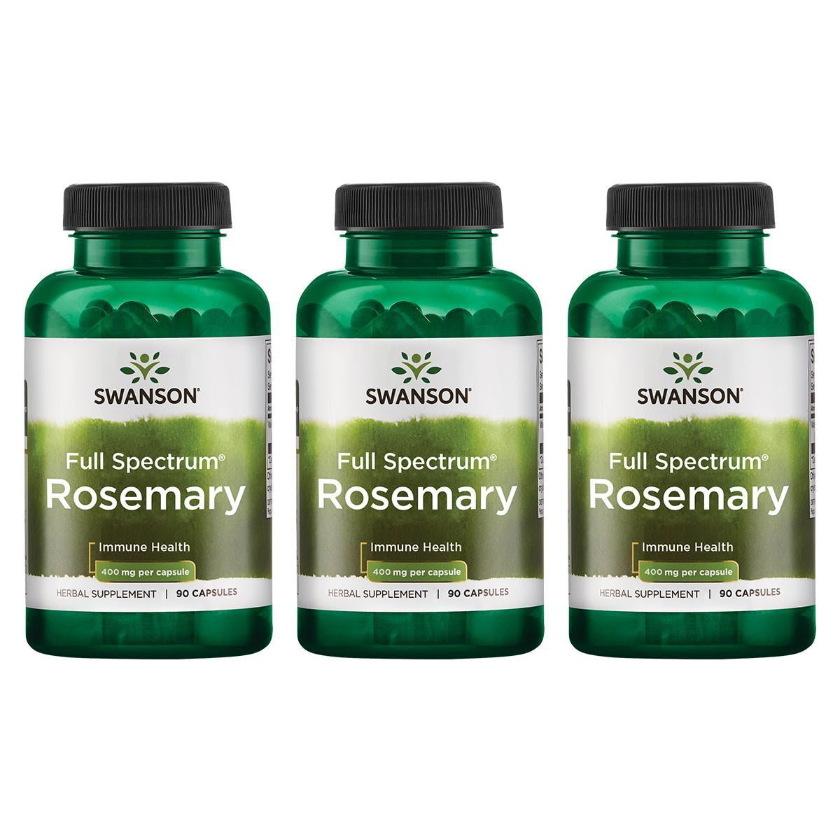 Swanson Full Spectrum Rosemary Capsules, 400 mg, 90 Count, 3 Pack ...