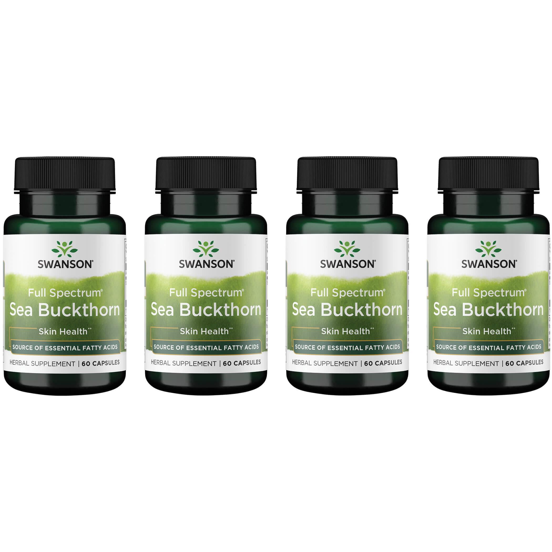 Swanson Full Spectrum Sea Buckthorn 400 Mg 60 Caps 4 Pack