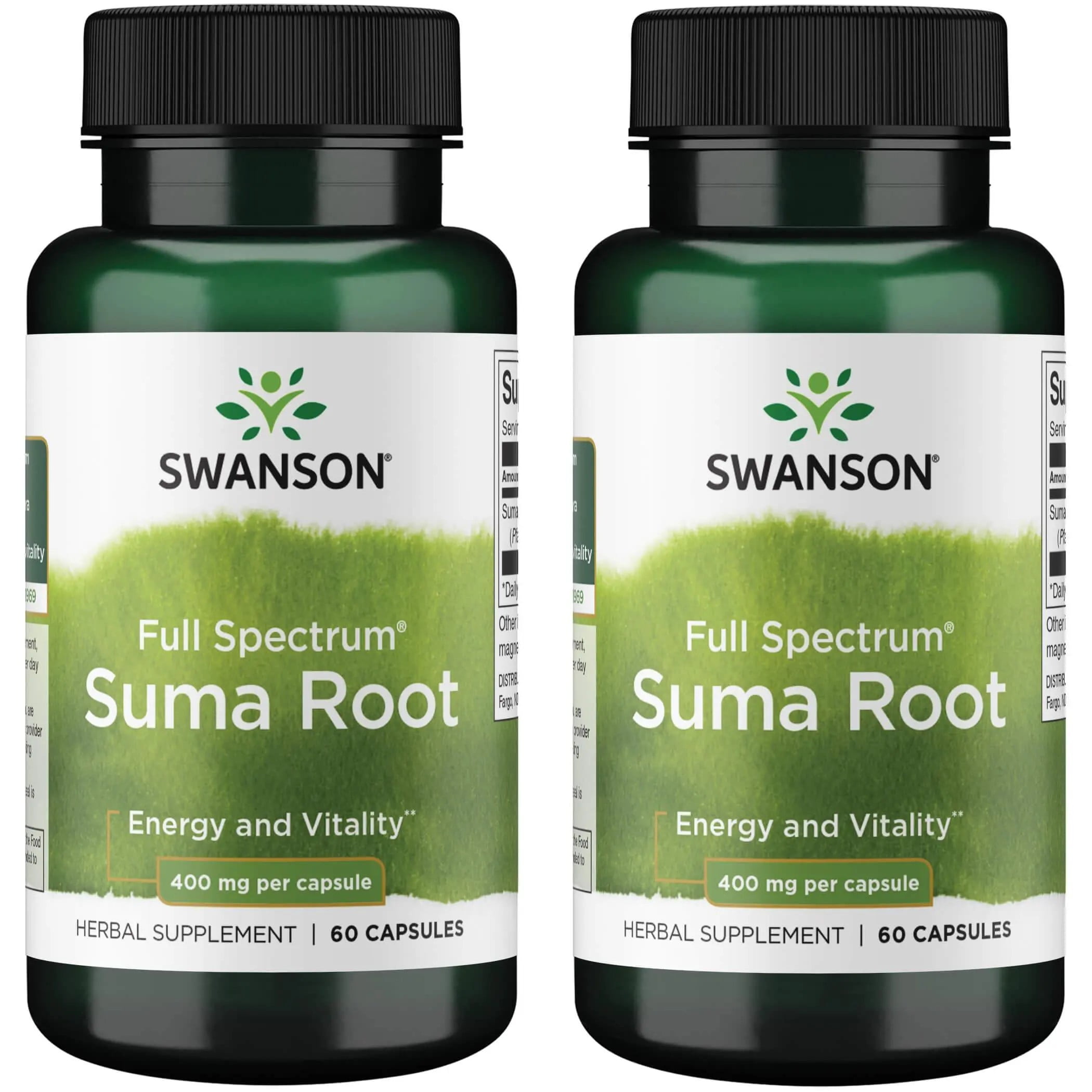 Swanson Full Spectrum Suma Root 400 mg 60 Caps 2 Pack - Walmart.com