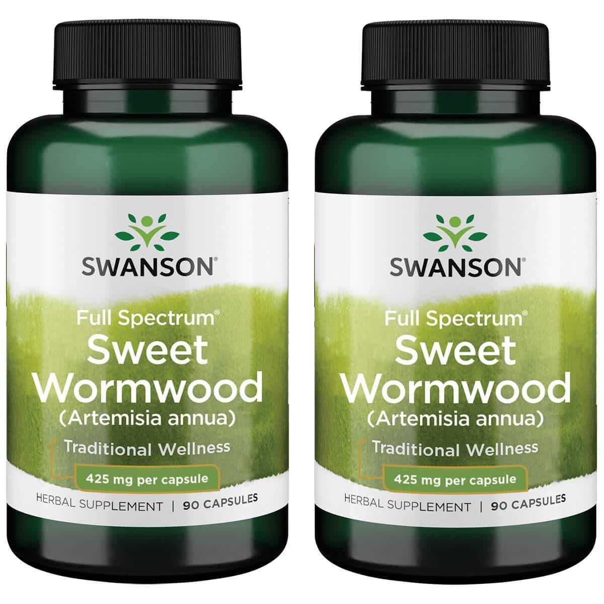 Swanson Herb Supplement Capsules - Full Spectrum Sweet Wormwood (Artemisia annua) 425 mg ...