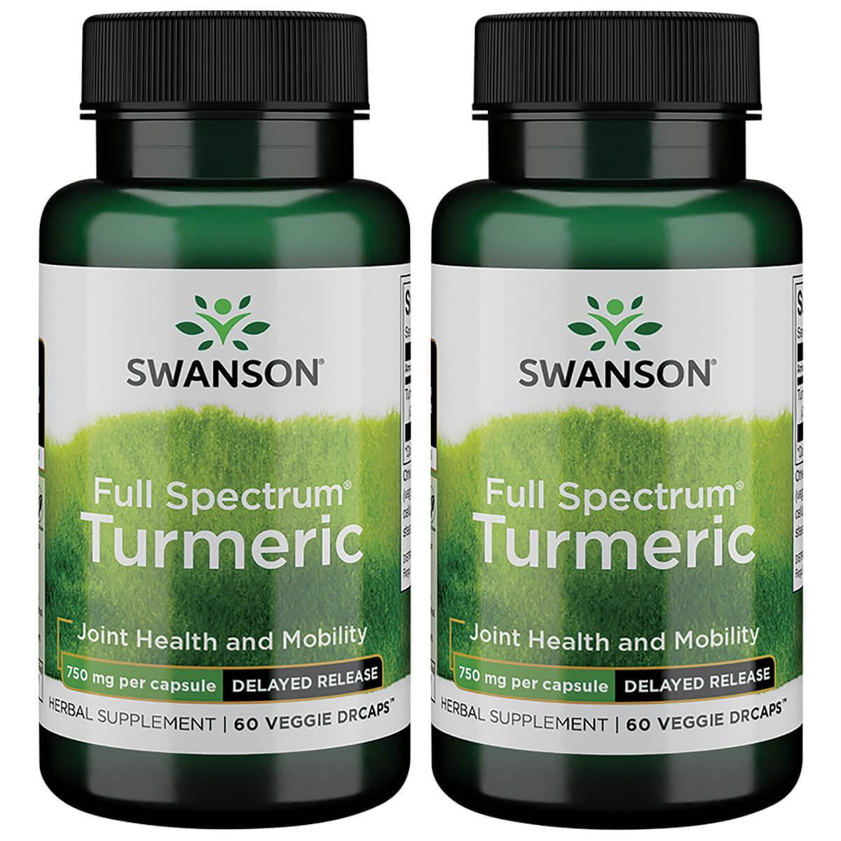 Swanson Full Spectrum Turmeric 750 mg 60 Veg Caps 2 Pack - Walmart.com