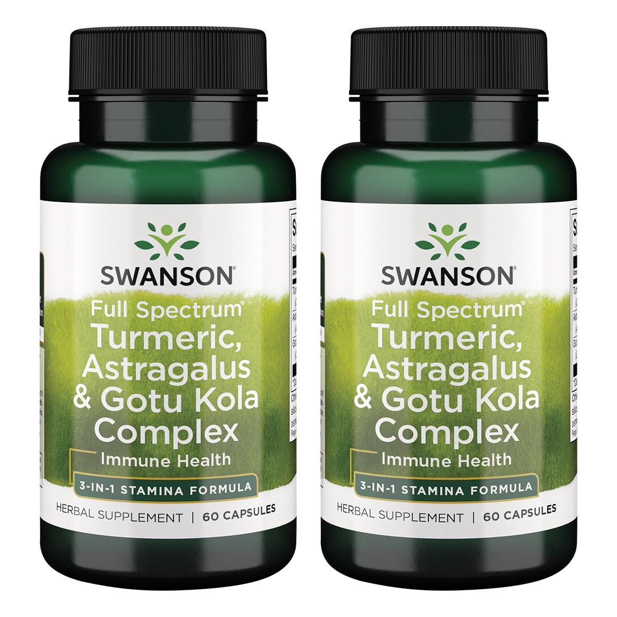 Swanson Full Spectrum Turmeric, Astragalus & Gotu Kola Complex 60 Caps ...