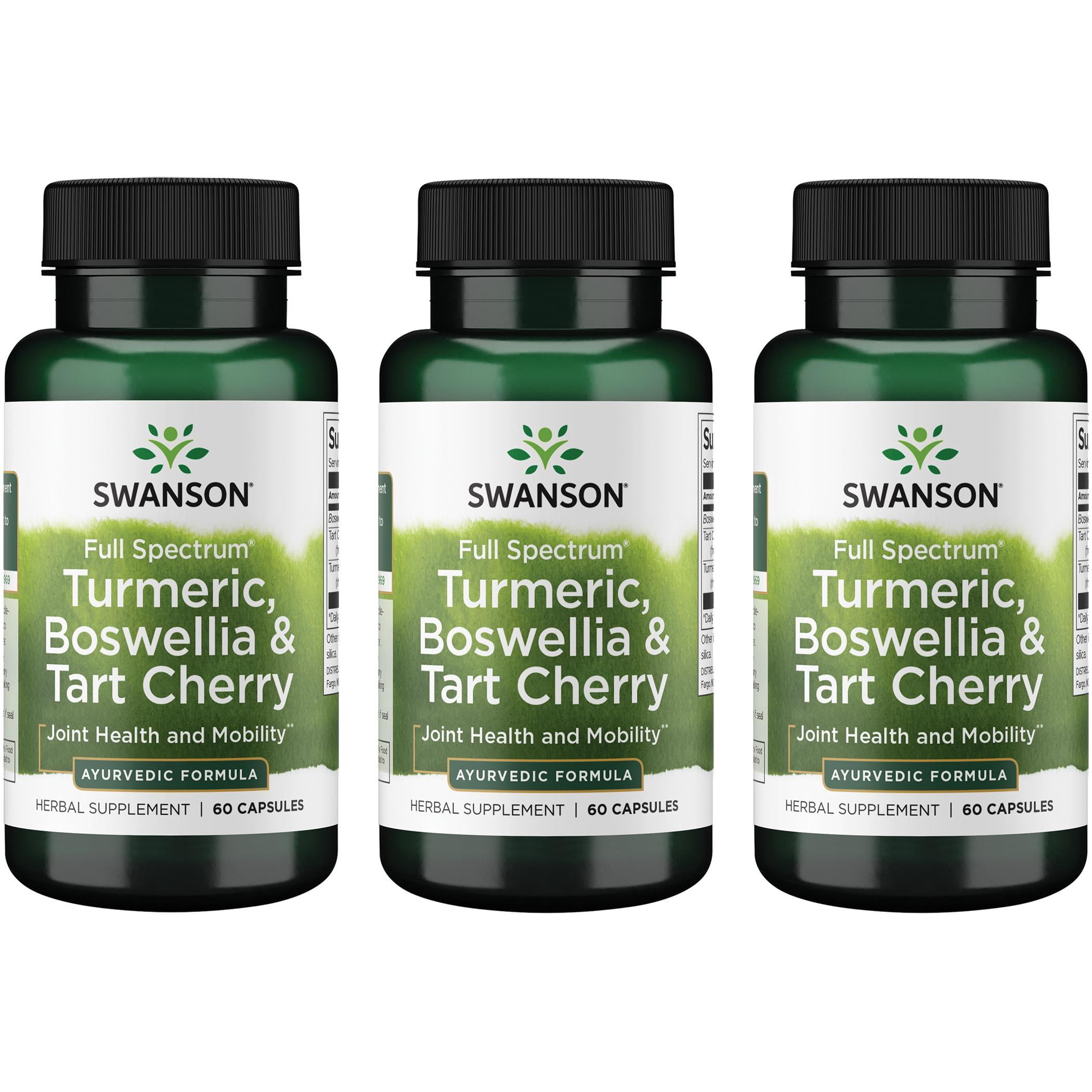 Swanson Full Spectrum Turmeric, Boswellia & Tart Cherry 60 Caps 3 Pack ...