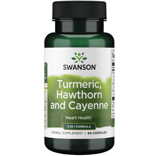 Swanson Full Spectrum Turmeric, Hawthorn and Cayenne 60 Capsules ...