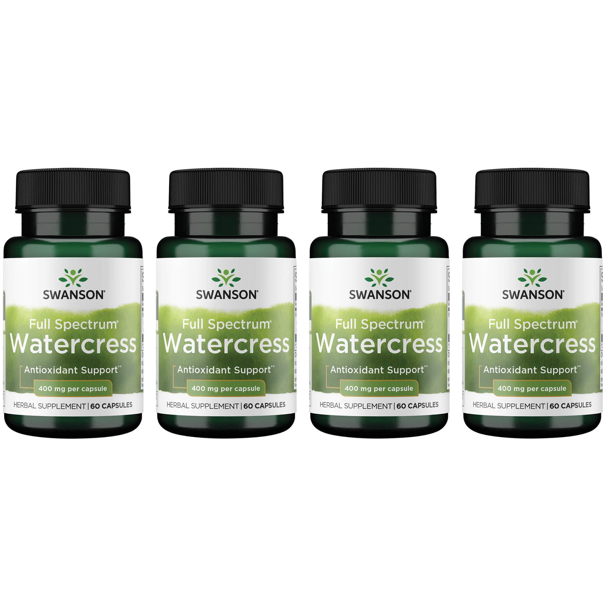 Swanson Full Spectrum Watercress 400 mg 60 Caps 4 Pack - Walmart.com