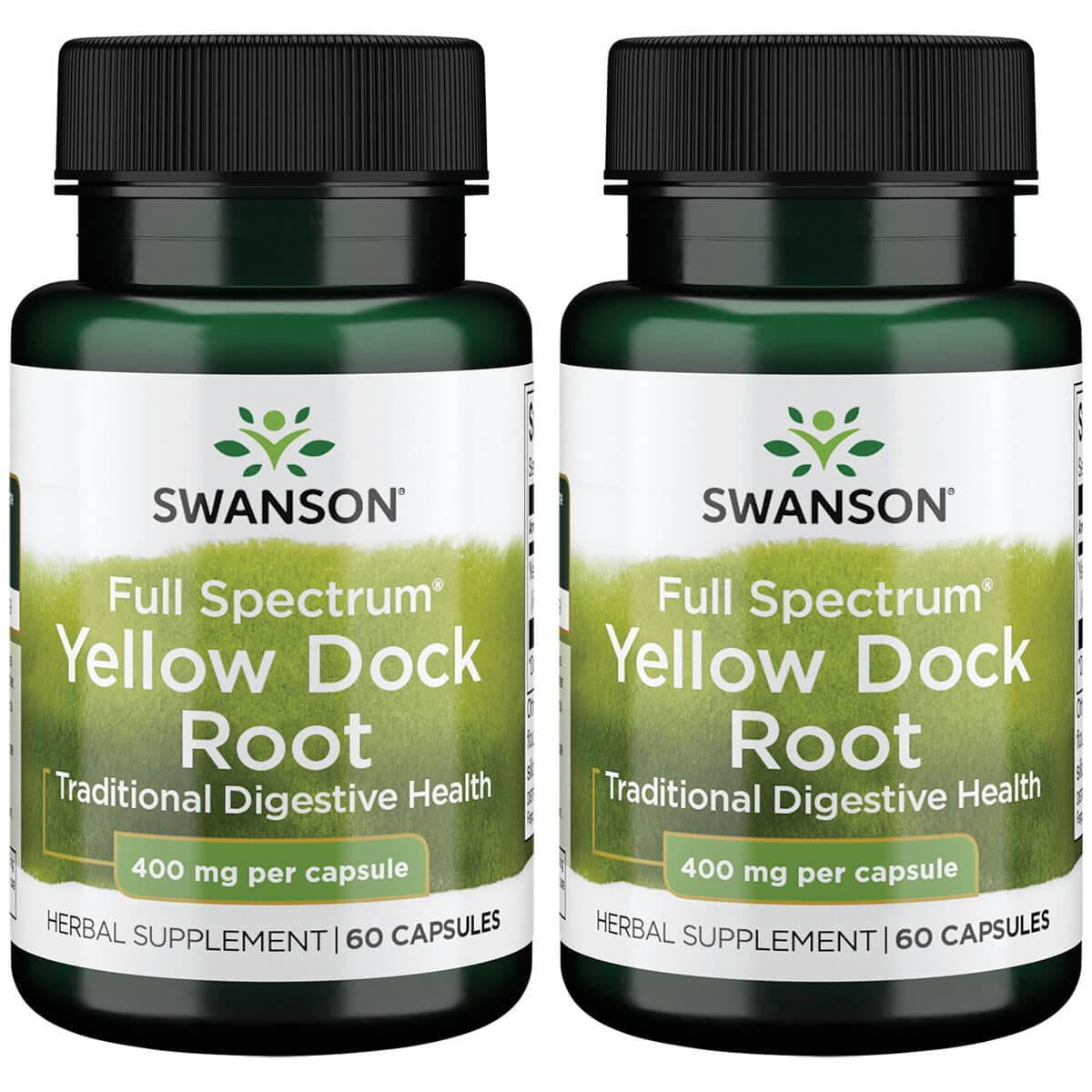 Swanson Full Spectrum Yellow Dock Root 400 mg 60 Caps 2 Pack - Walmart.com