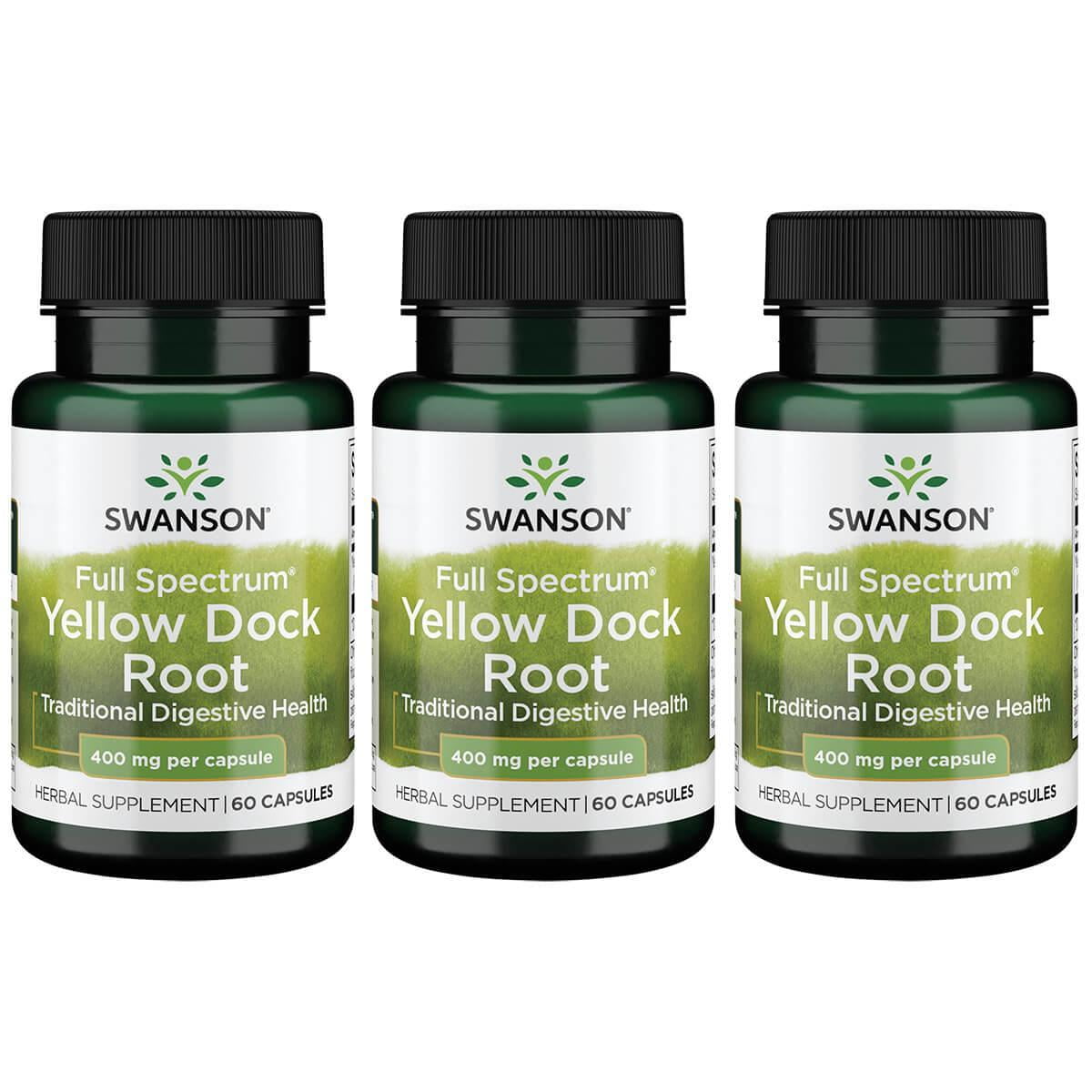 Swanson Full Spectrum Yellow Dock Root 400 mg 60 Caps 3 Pack - Walmart.com