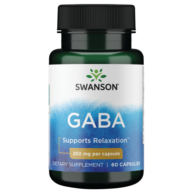 Swanson Gaba Gamma Aminobutyric Acid 250 mg 60 Capsules - Walmart.com