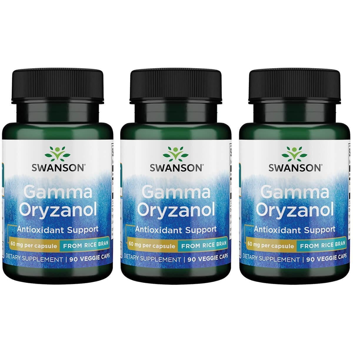 Swanson Gamma Oryzanol - from Rice Bran 60 mg 90 Veg Caps 3 Pack ...