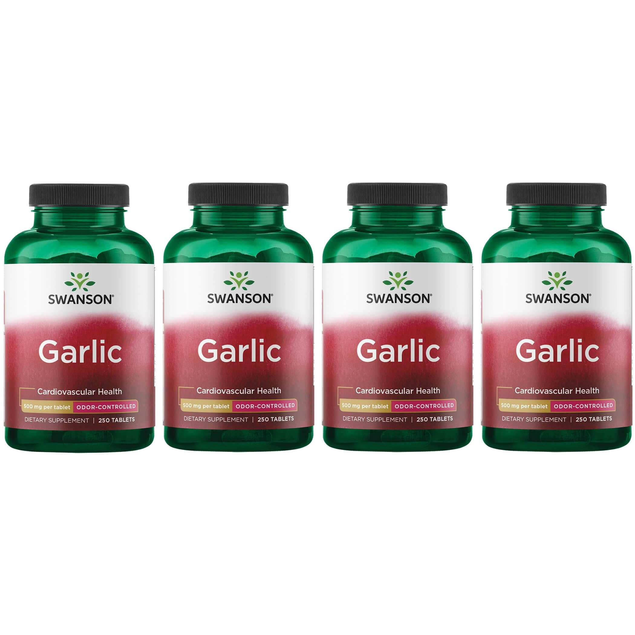 Swanson Garlic - Odor-Controlled 500 mg 250 Tabs 4 Pack - Walmart.com
