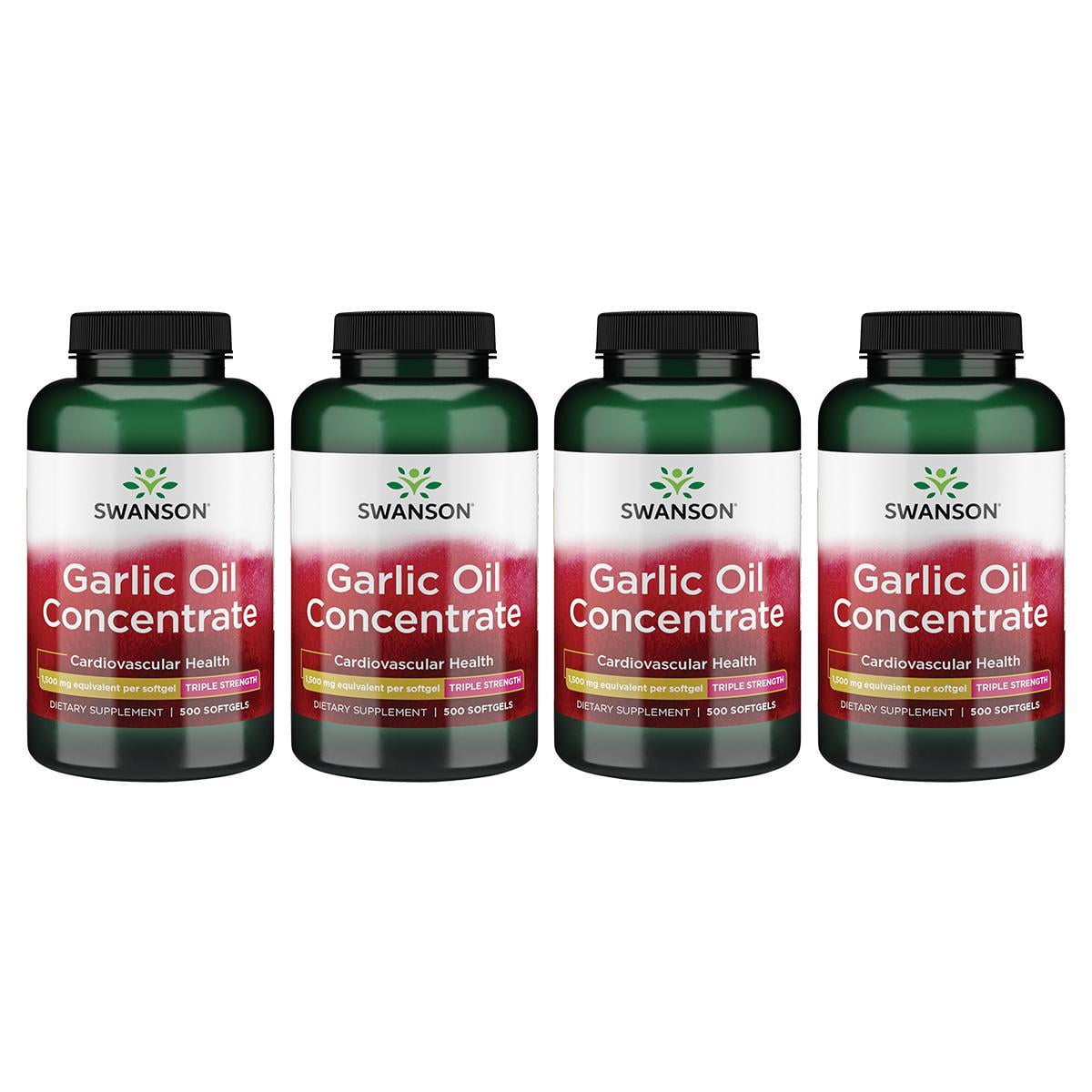 Swanson Garlic Oil Softgels - Triple Strength 1,500 mg Supplement, 500 ...