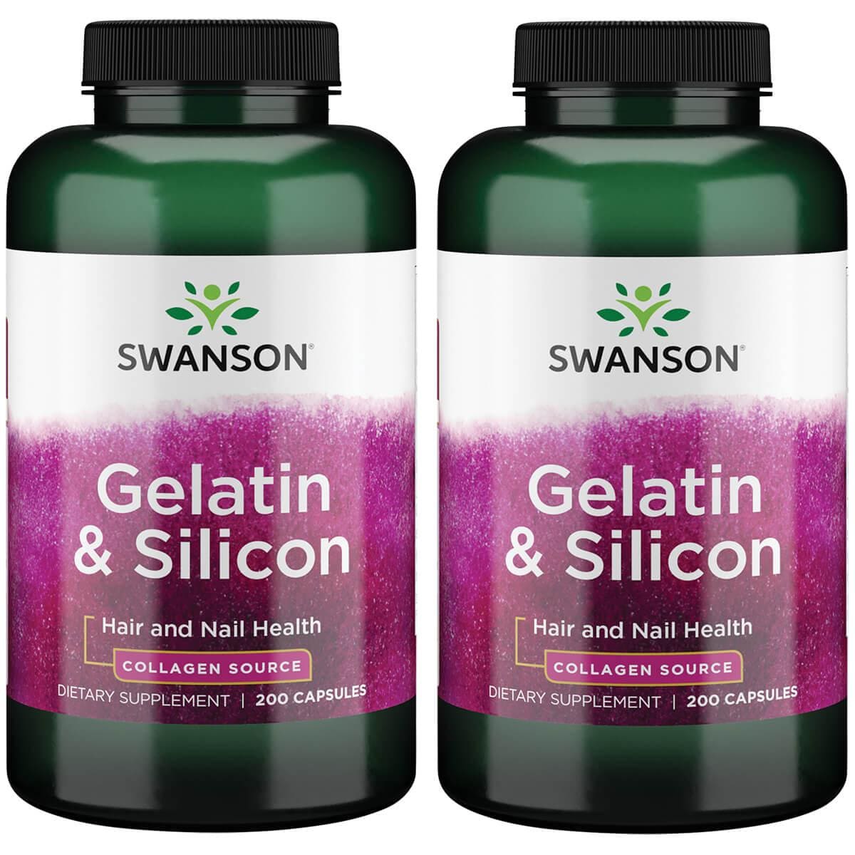 Swanson Gelatin & Silicon 200 Caps 2 Pack - Walmart.com