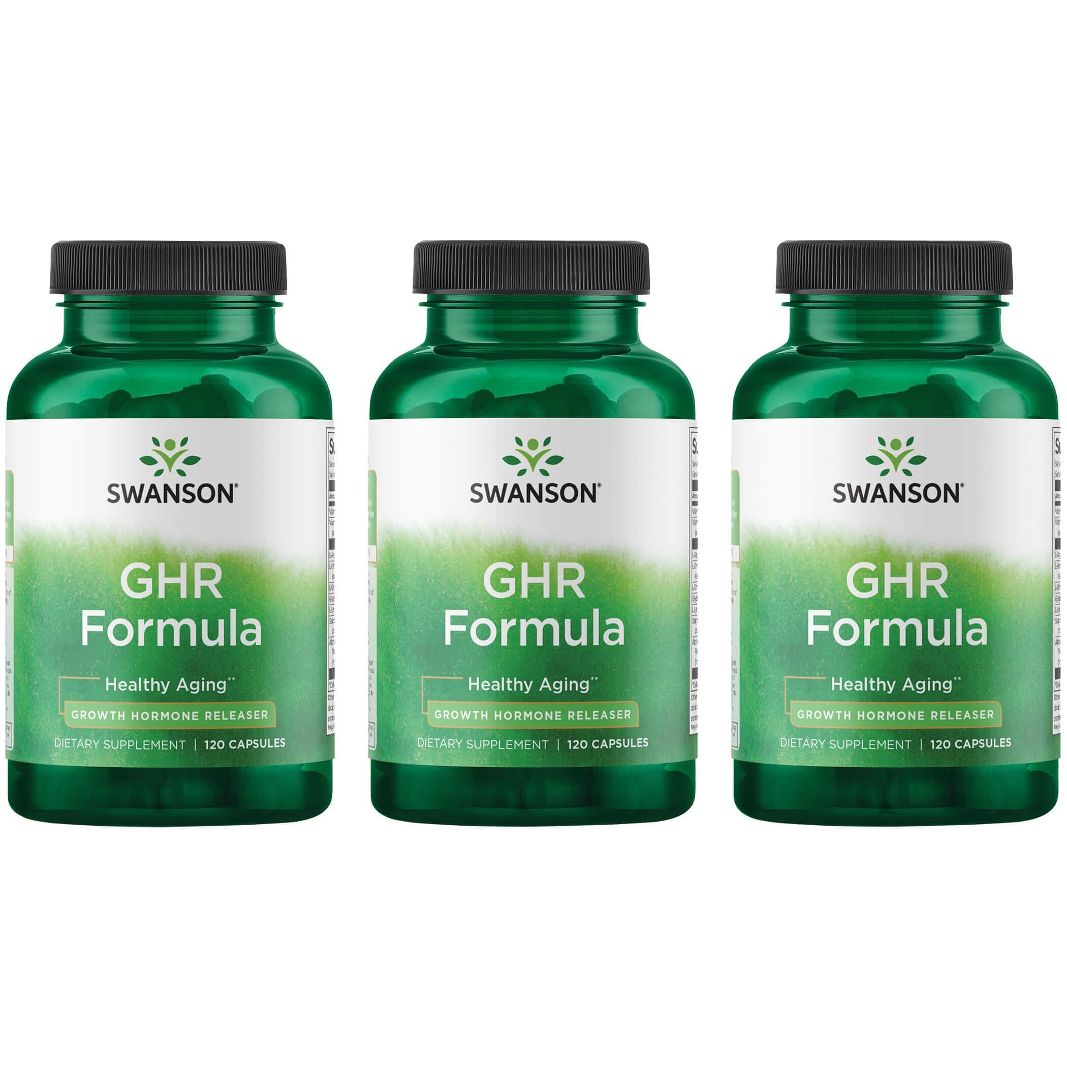 Swanson Ghr Formula - Growth Hormone Releaser 120 Caps 3 Pack - Walmart.com