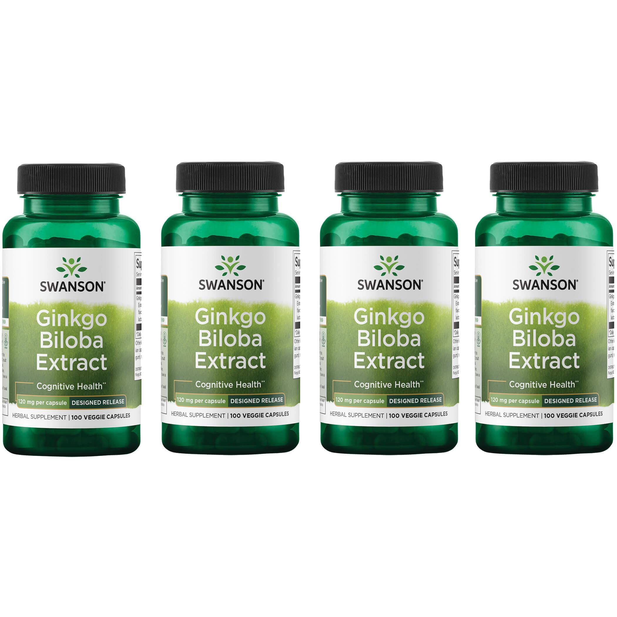 Swanson Ginkgo Biloba Leaf Extract Supplement - Memory Support, 120mg ...