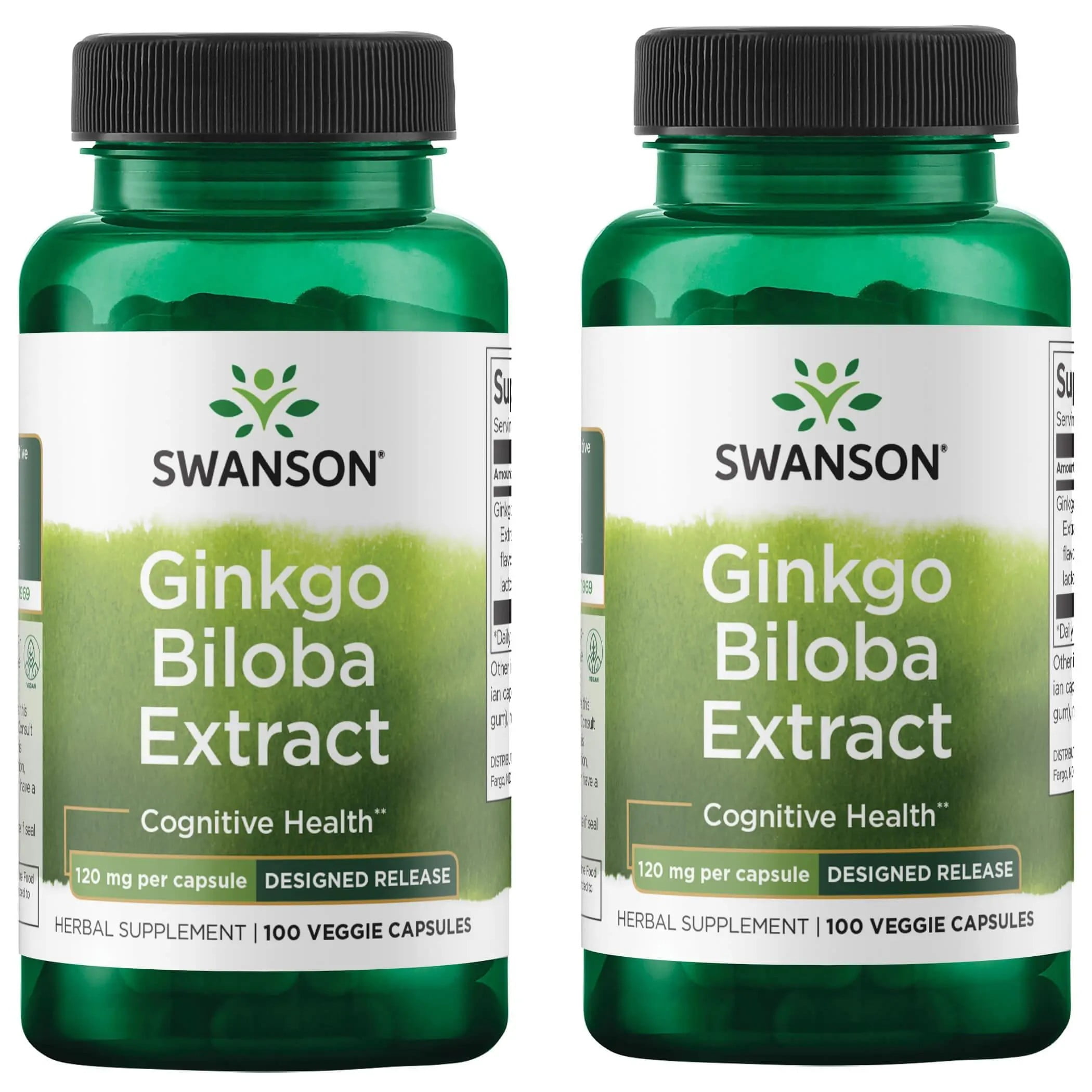 Swanson Ginkgo Biloba Extract Standardized Delayed-Release Memory Brain ...