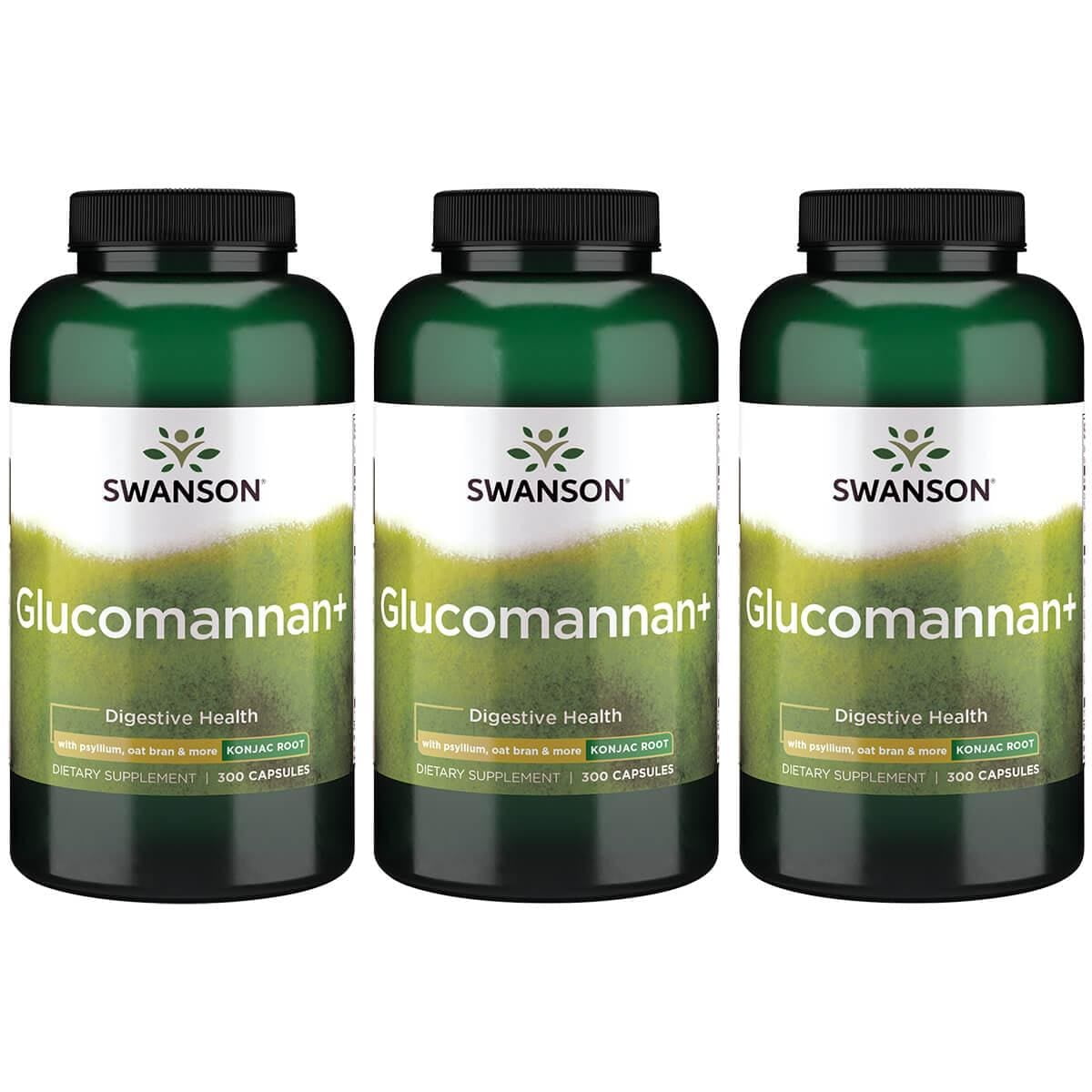 Swanson Glucomannan+ - Konjac Root 300 Caps 3 Pack - Walmart.com