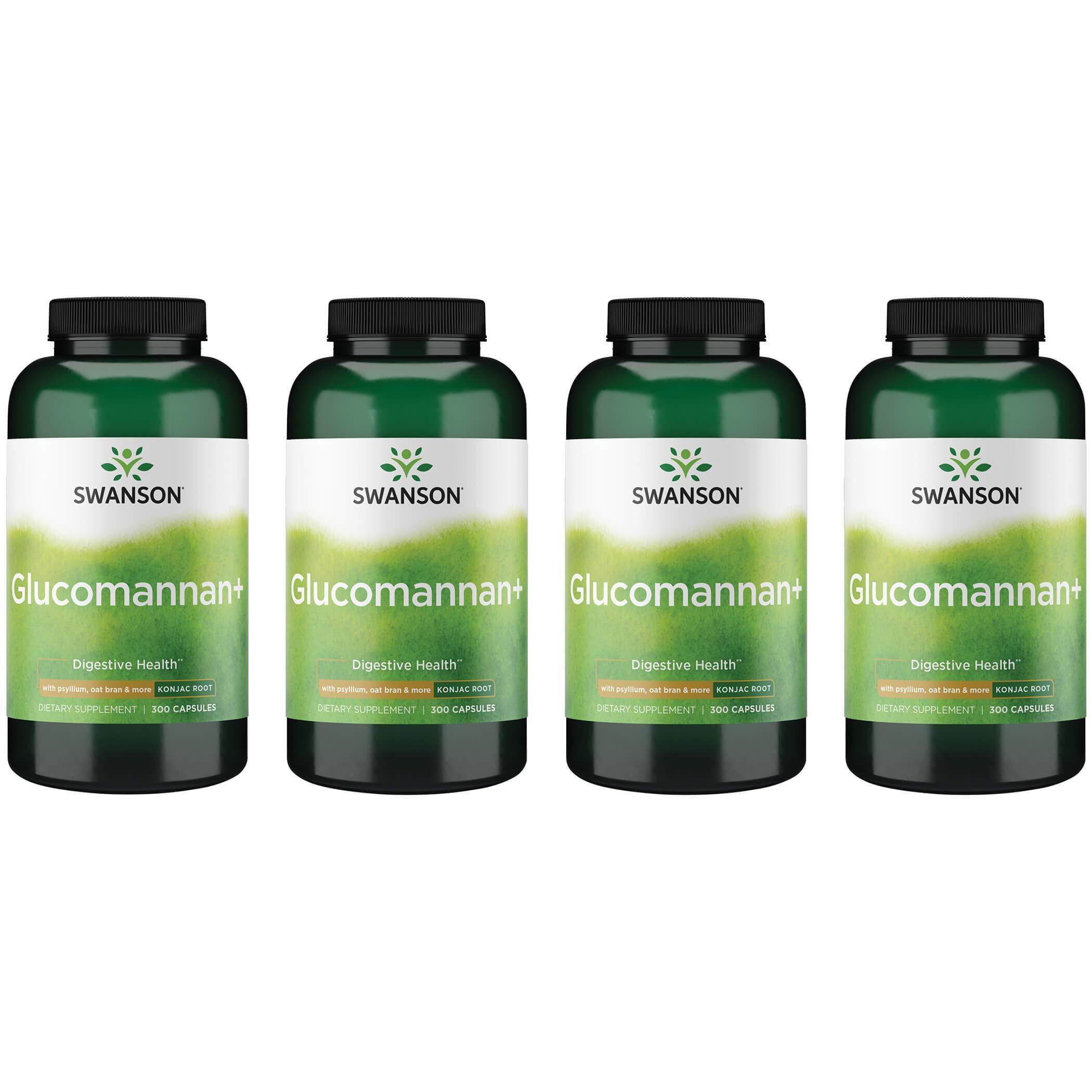 Swanson Glucomannan+ - Konjac Root 300 Caps 4 Pack - Walmart.com
