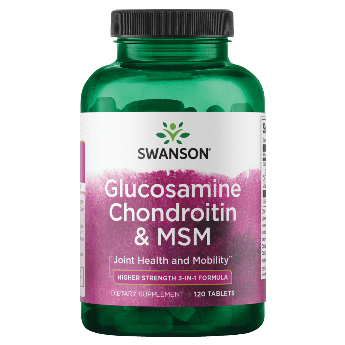 Swanson Glucosamine Chondroitin & Msm - Higher Strength 120 Tabs ...