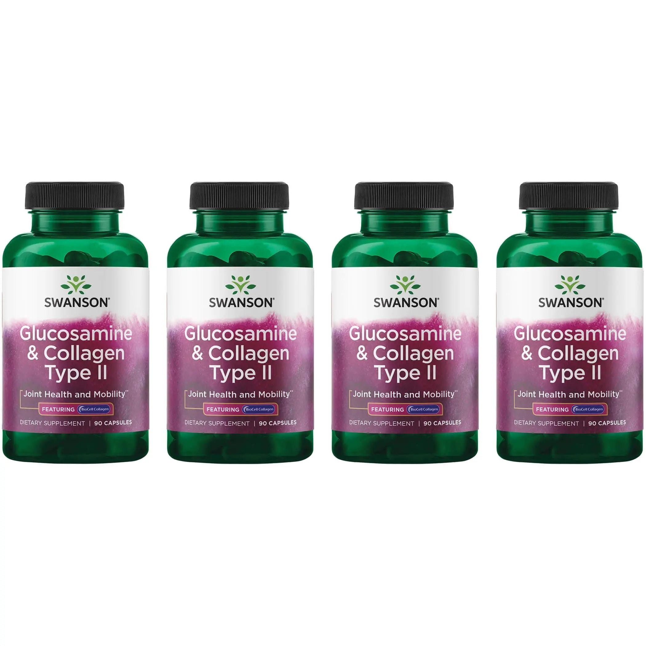 Swanson Glucosamine and Collagen Type II, BioCell Collagen 90 Capsules ...