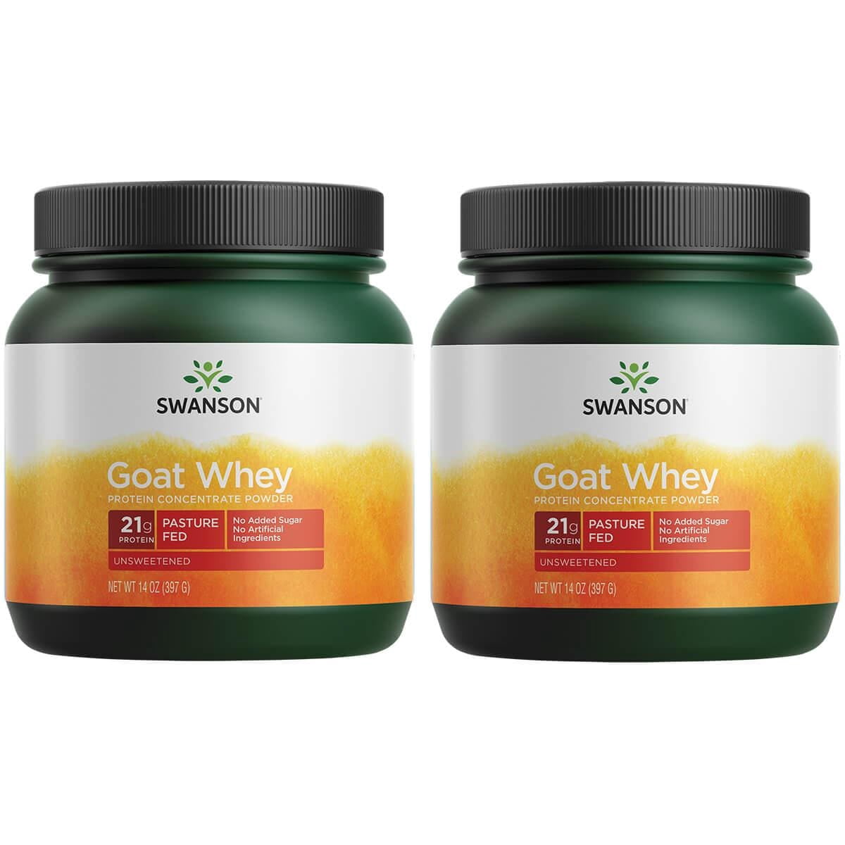Swanson Goat Whey Protein Concentrate Powder - Pasture Fed 14 oz Pwdr 2 ...