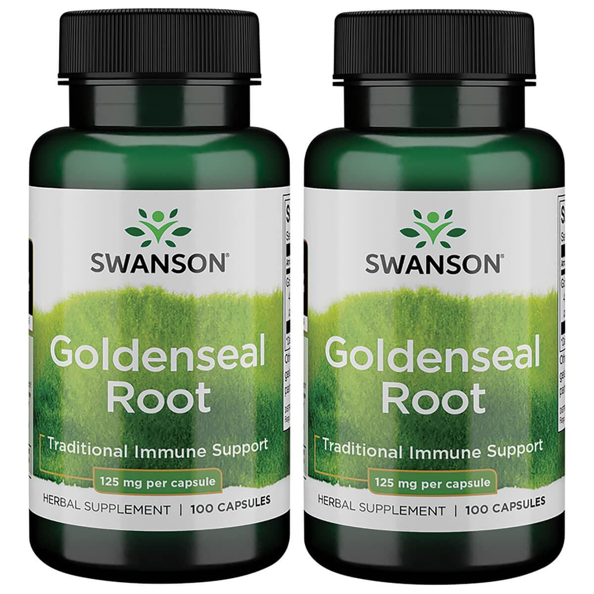 Swanson Goldenseal Root 125 mg 100 Caps 2 Pack - Walmart.com