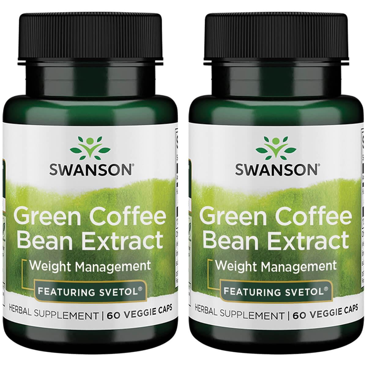 Swanson Svetol Green Coffee Bean Extract - Vegan, Non-GMO, Weight Control, 200 mg, 60 Caps, 2 ...