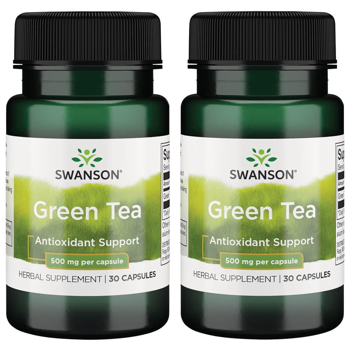 Swanson Green Tea 500 mg 30 Caps 2 Pack - Walmart.com