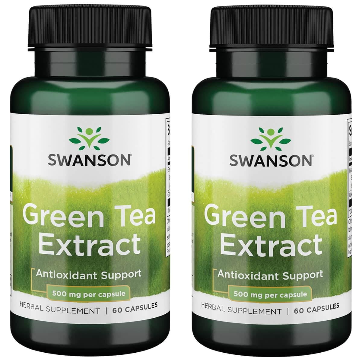 Swanson Green Tea Extract 500 mg 60 Caps 2 Pack - Walmart.com