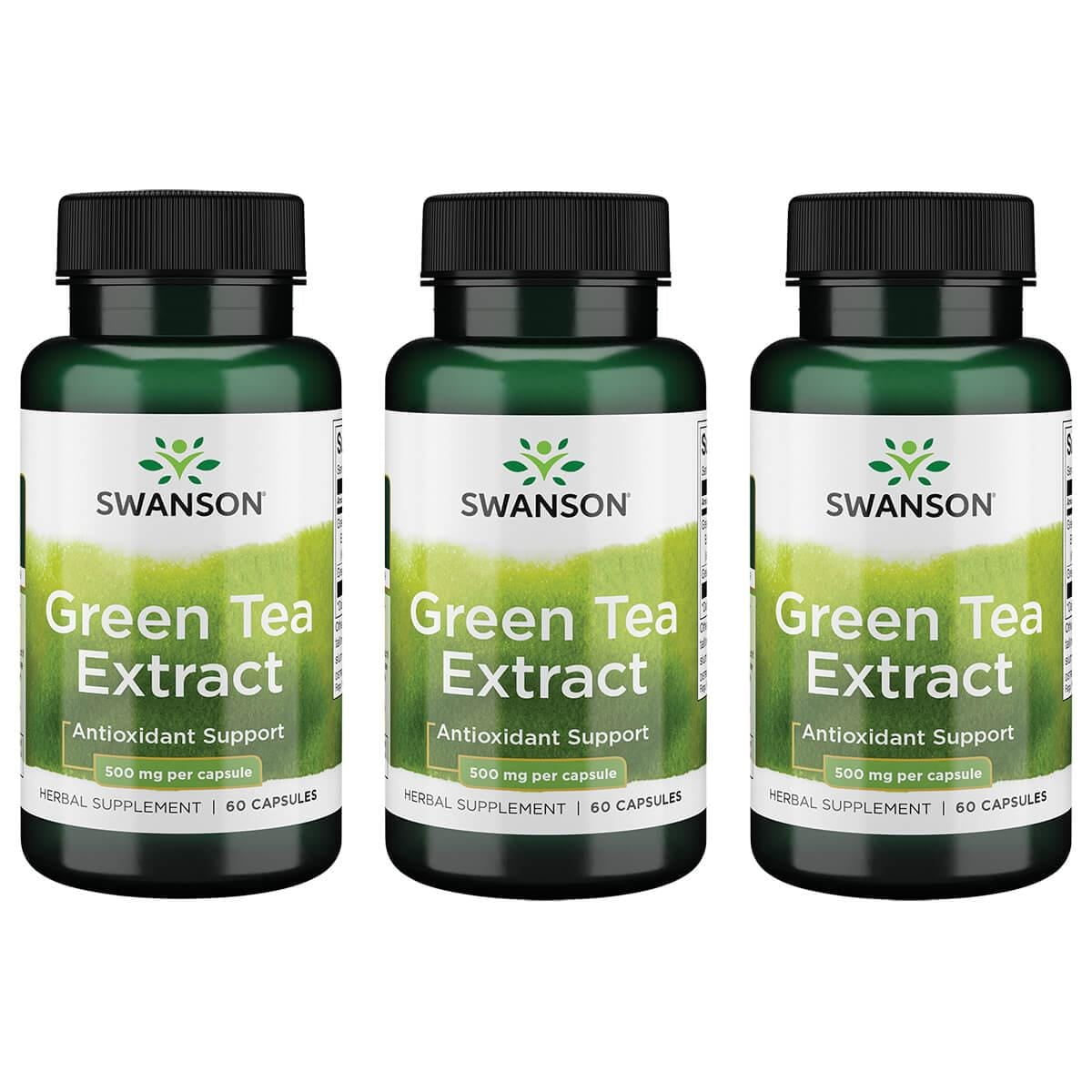 Swanson Green Tea Extract 500 mg 60 Caps 3 Pack - Walmart.com