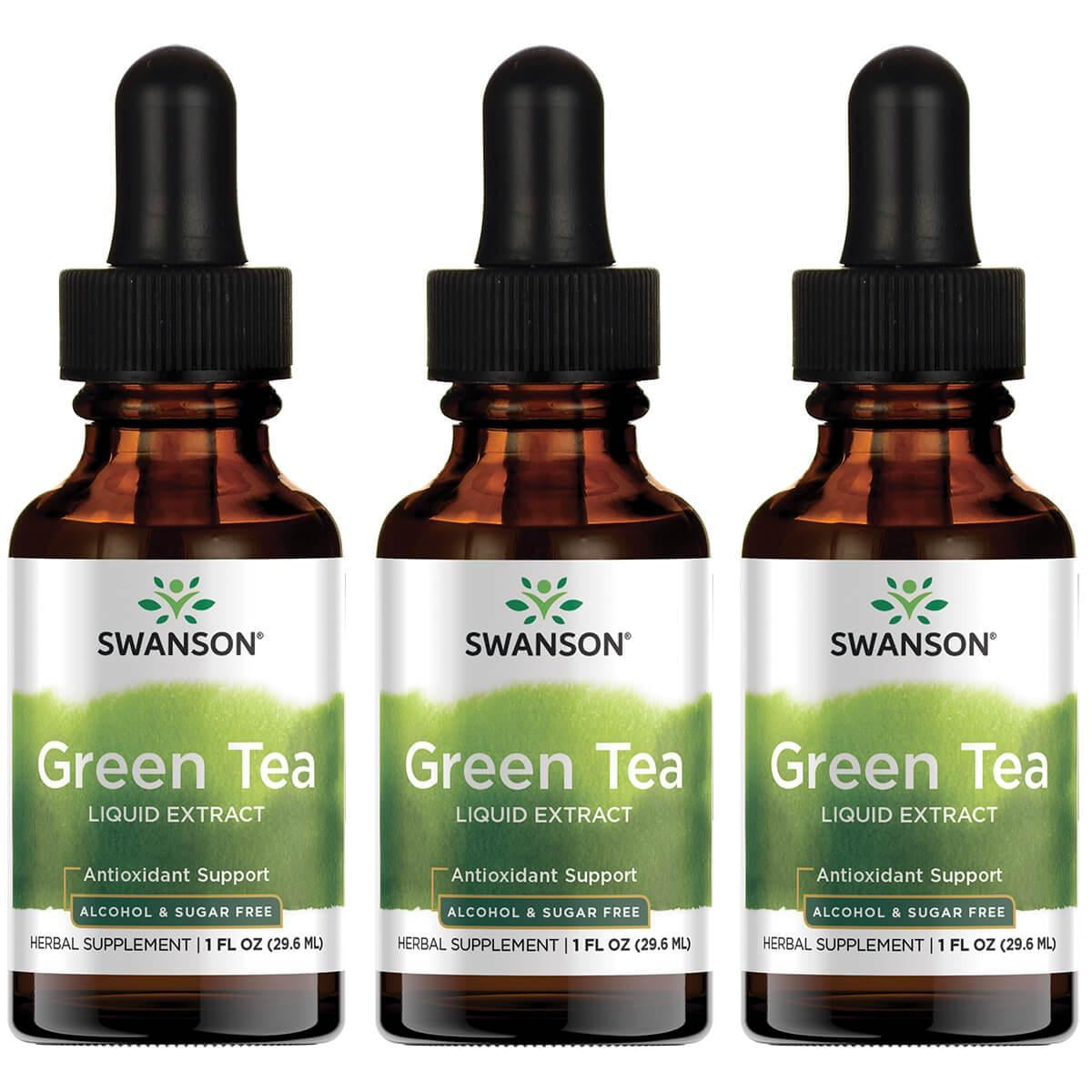 Swanson Green Tea Liquid Extract - Alcohol & Sugar Free 2 g 1 fl oz Liq ...