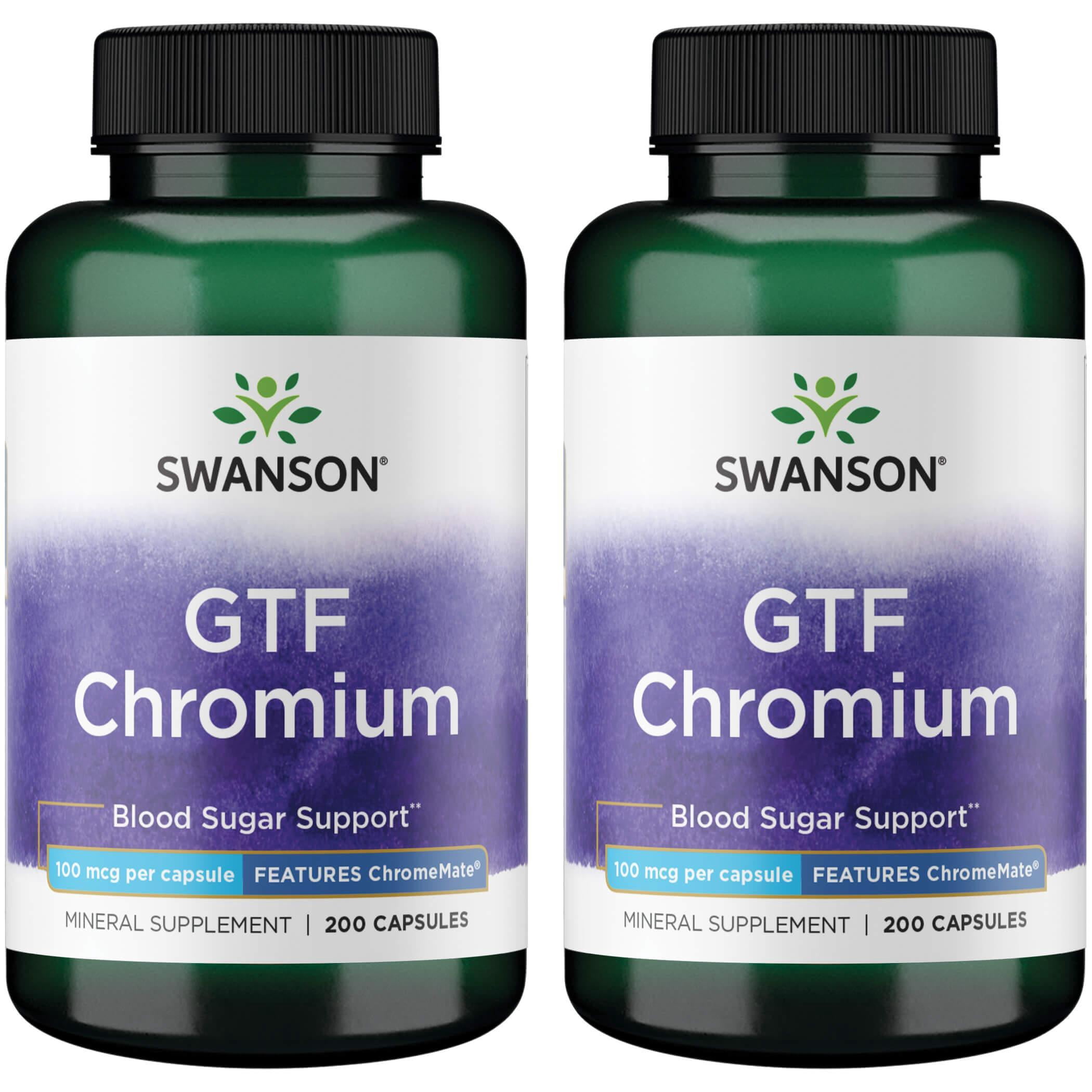 Swanson Gtf Chromium - Features Chromemate 100 mcg 200 Caps 2 Pack ...